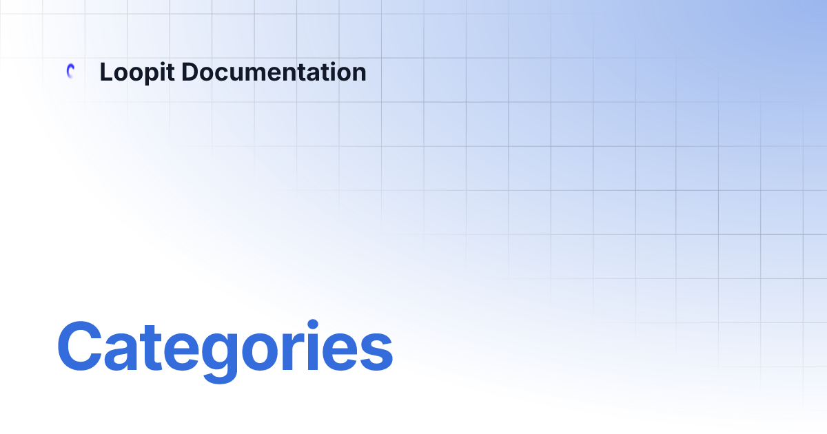 Categories | Loopit Documentation